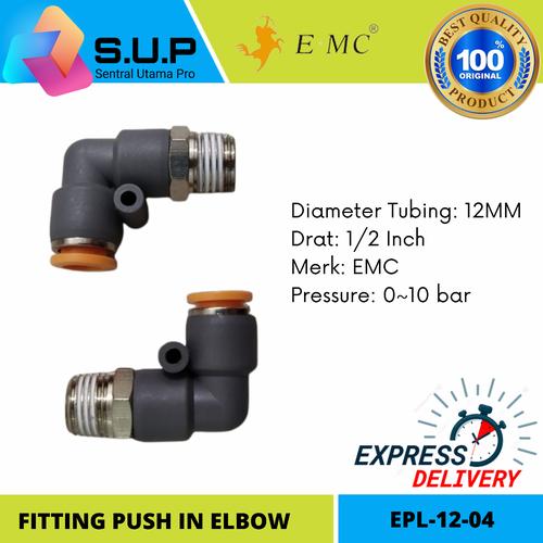 Jual FITTING ELBOW L EPL-12-04 / EMC PNEUMATIC - Jakarta Barat ...