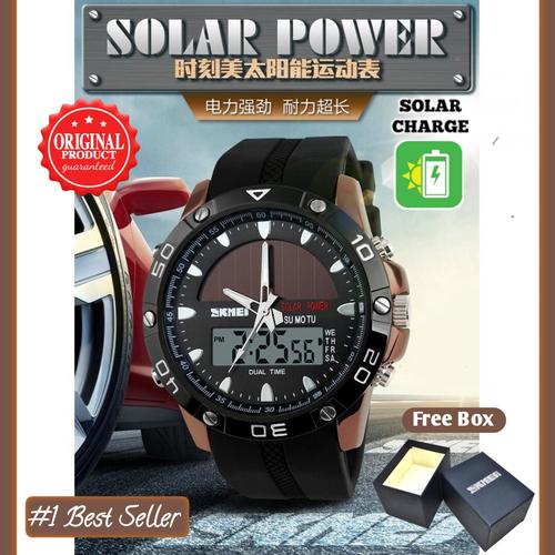Promo SKMEI Jam Tangan Pria Tenaga Solar Original Anti Air 50m - Coklat, GRATIS BOX - Jakarta ...