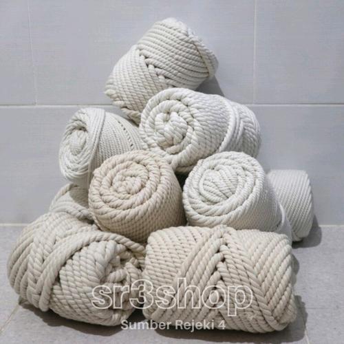 Jual Tali Katun 1000gr | Tali Macrame | Cotton Rope - Beige, 8 mm - Kab ...