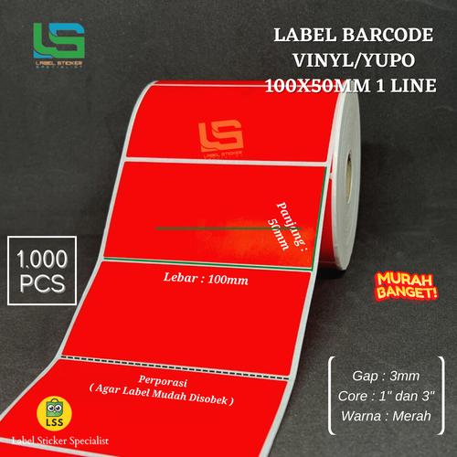 Jual LABEL VINYL 100X50 MM 10X5 CM , 10X5 CM LABEL YUPO 100x50 MM 1000 ...