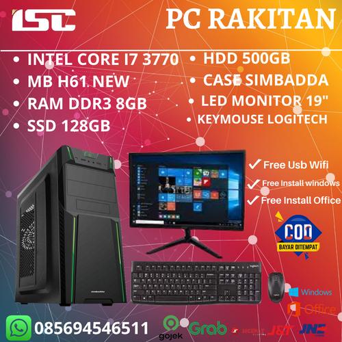 Jual PAKET PC KOMPUTER RAKITAN FULLSET I7 3770RAM 8GB SSD HDD MONITOR ...