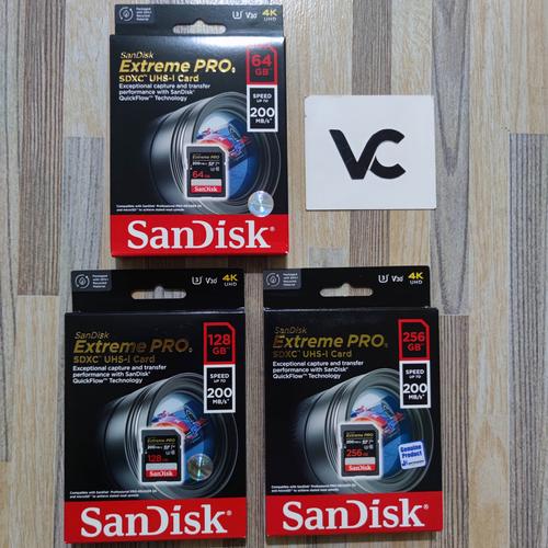 Jual SD CARD SanDisk Extreme PRO 64GB 128GB 256GB 4K SDXC/HC Memory SDCARD - 64GB - Kota Medan ...