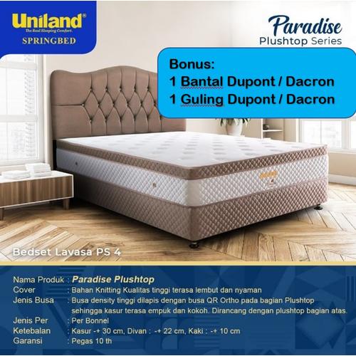 Jual SpringBed Set Uniland Paradise Plush Top New Series LAVASA ...
