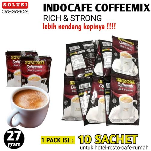 Jual INDOCAFE RICH STRONG 10 Sachet Renceng Kopi Bubuk Coffee Instan ...