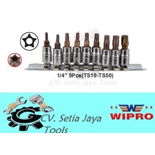Jual WIPRO STAR BIT SOCKET SET 5PT (POINT) 9PC LUBANG TORX TAMPERPROOF ...