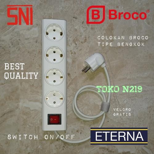 Jual Kabel Extension ETERNA + Colokan 4 Lubang BROCO Switch On/Off ...