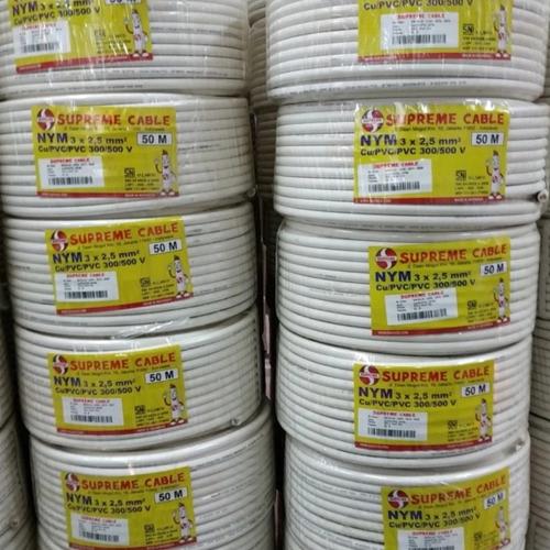 Jual Kabel NYM 3x2.5 mm Supreme / Kabel Supreme NYM 3x2,5mm Putih - Kab ...