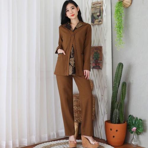 Jual best seller Seragam Blazer Batik Pns Wanita Model 6602 Warna Pemda ...