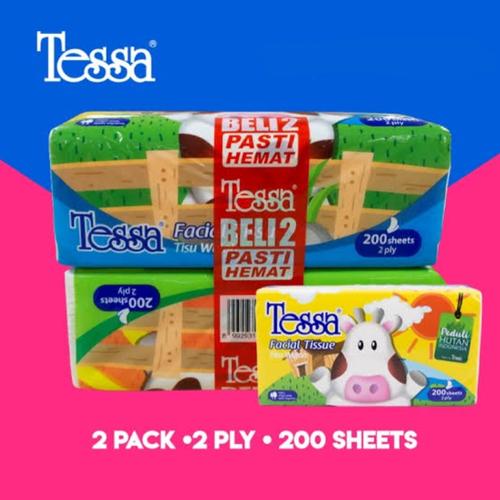 Jual TESSA FACIAL TISSUE BUY1 GET1 200 SHEETS 2 PLY - Kota Makassar ...