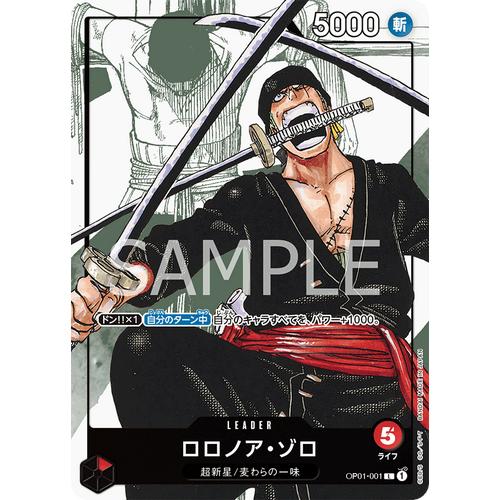 Jual OP01-001 | L | LEADER Roronoa Zoro 25th parallel tcg one piece ...