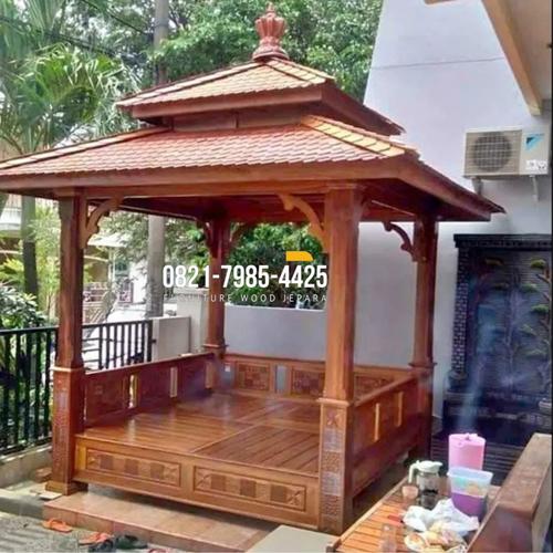 Jual gazebo kayu jati saung kayu jati | rumah villa - Kab. Jepara ...