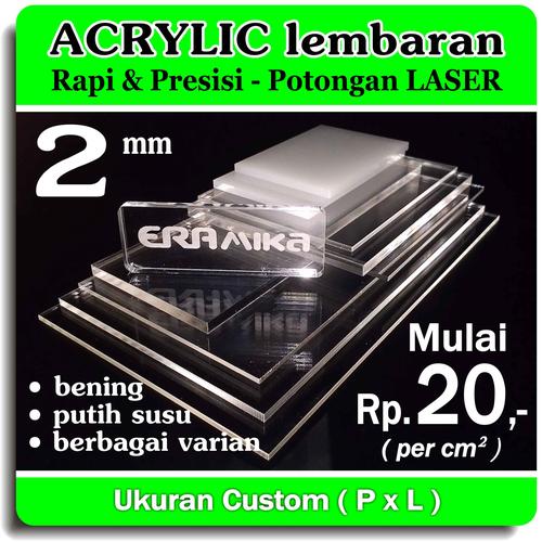 Jual Acrylic/Akrilik Lembaran Potongon Laser - Custom Persegi - 2 mm ...