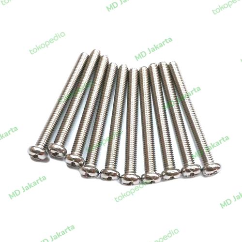Jual Baut JP M6x50 Stainless Steel Baut Obeng M6 x 50mm machine screw JP SS - Jakarta Barat - MD ...
