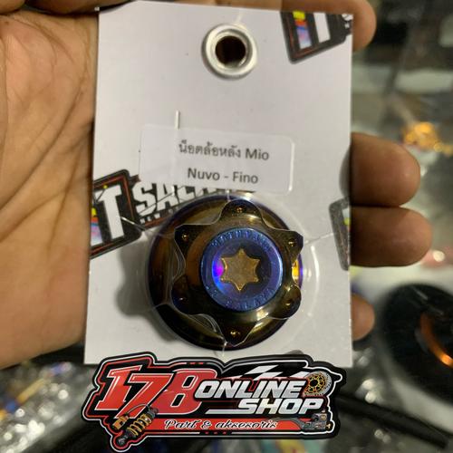 Jual Mur roda belakang titanium mio-fino-soul original itsalaya - Kab ...