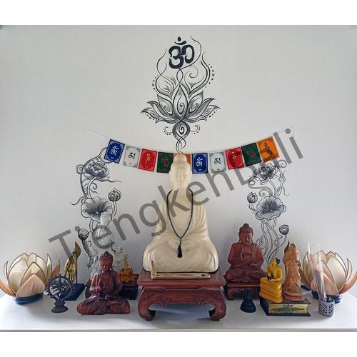Jual Tibetan Buddhist Buddha Buddhism Prayer Flags Om Mani Padme Hum ...