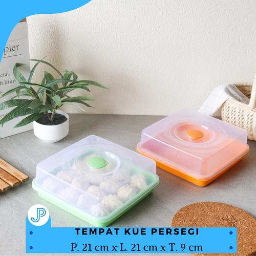 Jual Tempat roti persegi Jerry/tempat kue/kotak makanan persegi - Hijau ...