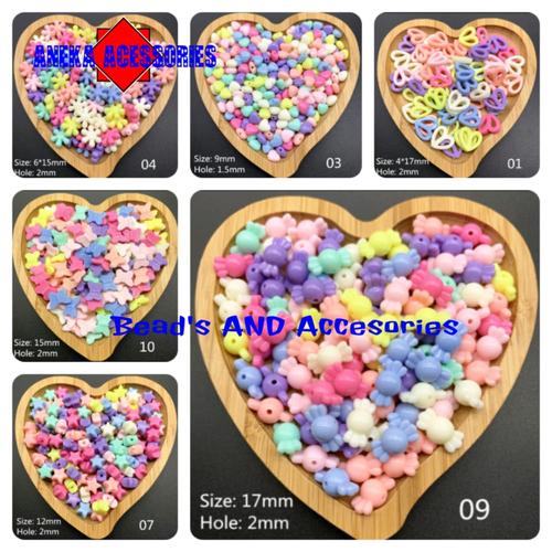 Jual 25PCS Manik Manik Pastel Mote Pastel Doff Banyak Model Varian Lucu - love - Jakarta Barat ...