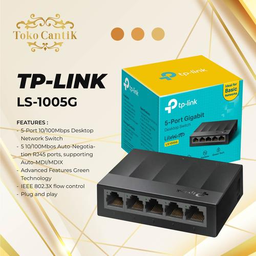 Jual TP-LINK 5Port Gigabit Switch Hub LS1005G Tplink 5 port 10/100 ...