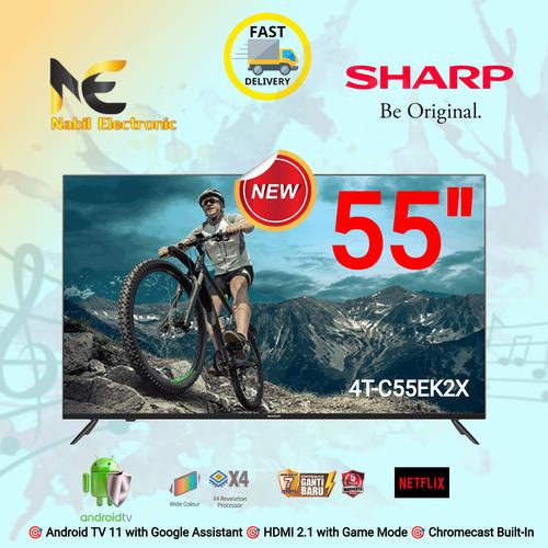Jual SHARP 4T-C55EK2X LED TV ANDROID 55 INCH UHD 4K HDR - Kota ...