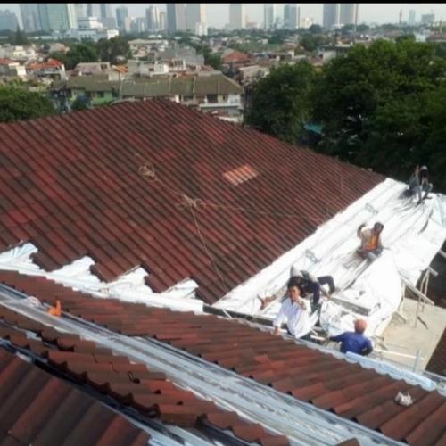 Jual bongkar atap lama ganti rangka baja ringan atap genteng onduvilla ...