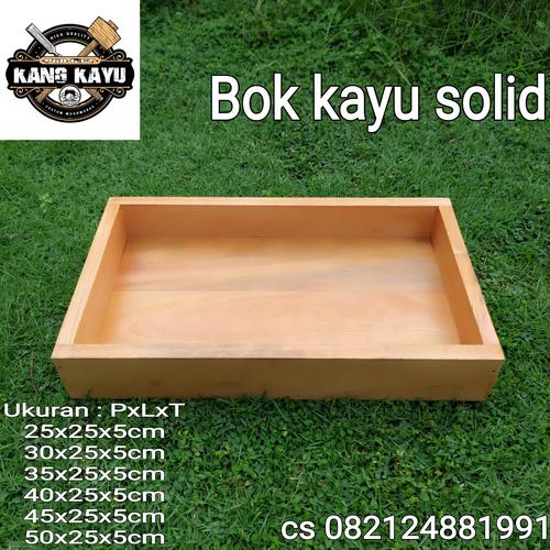 Jual bok kayu solid wooden box kotak kayu multifungsi P25-50xL25xT5cm ...