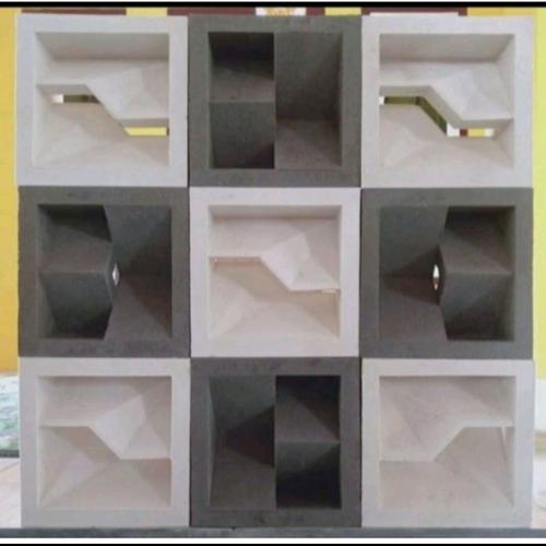 Jual roster beton minimalis roster pagar motif kombinasi abu putih ...