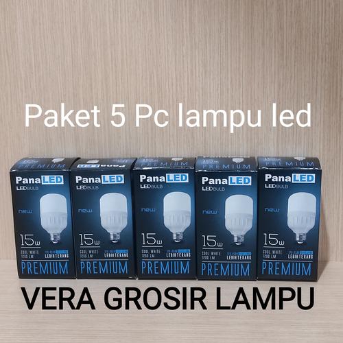 Jual Paket 5 pc Lampu led PANALED by LUBY 15W cahaya putih E27 - JASTEC ...