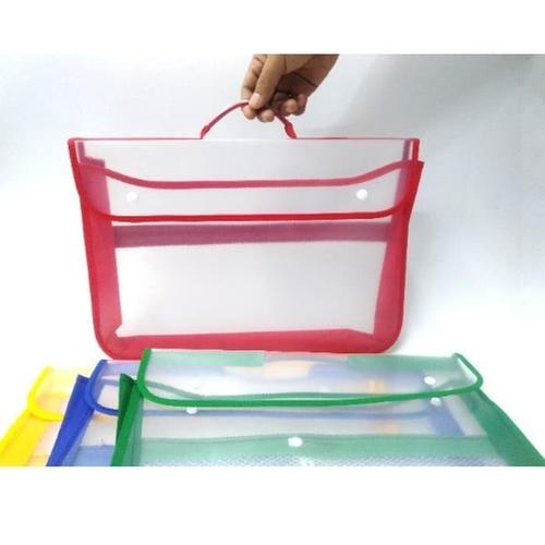 Jual Map Plastik Kancing 2 Jaring Folio/ School Bag / Kantor & Sekolah ...