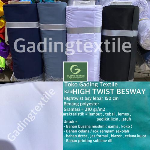 Jual kain HIGH TWIST besway Rollan bahan baju celana rok seragam jas ...