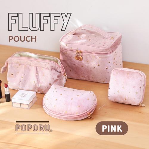 Jual POPORU FLUFFY pouch 4 types - cosmetics bag organizer for make up ...