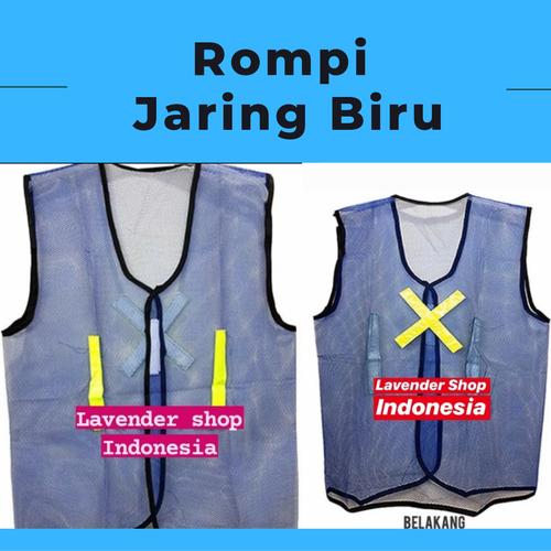 Jual Rompi Lokal X Biru Safety vest Jaring / rompi jaring biru ...