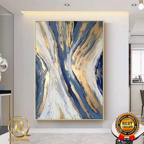 Jual Lukisan Abstrak modern gold plus bingkai - Kab. Bandung - Rizky ...