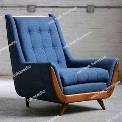 Jual sofa lounge chair single kayu jati sofa arm chair single jati ...