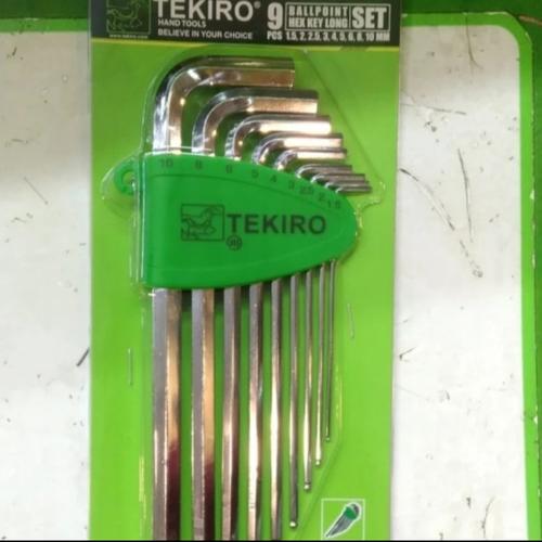 Jual Tekiro kunci L 1 set 9 pcs 1,5-10 mm / tekiro ballpoint 9 pcs ...