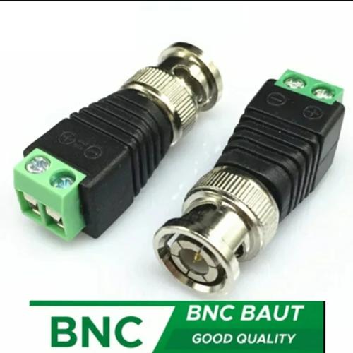 Jual Konektor Jack DC BNC Male / CCTV Connector / Video Balun Coaxial ...