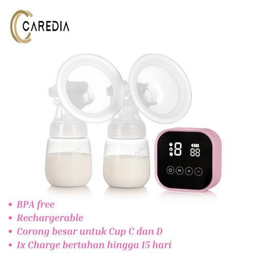Jual CAREDIA - Pompa Asi Elektrik Double Botol RH318 - Harcoo Yellow ...