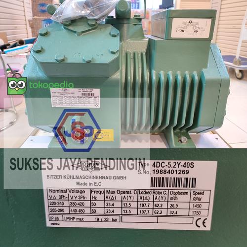 Jual Compressor Bitzer 4DC-5.2Y-40S 5PK R404a Low Temperature / 4DC-5.2Y - Jakarta Barat ...