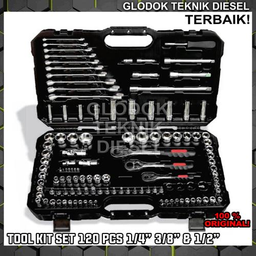 Jual WIPRO Tool Kit Set 120 pcs 1/4" 3/8" & 1/2" INCH TS-120 TS120 ...