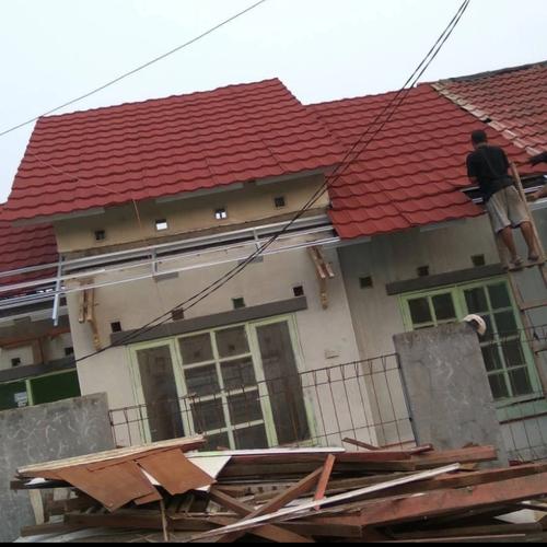 Jual bongkar atap lama pasang baja ringan dan atap genteng metal pasir ...