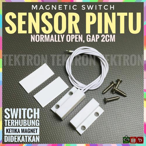 Jual Sensor Pintu Magnet Switch Alarm Jendela Gap 2cm Saklar kabel 28cm ...