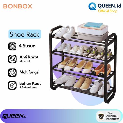 Jual BONBOX Rak Sepatu Sendal 4 Susun Multi Shoe Rack Floating ...
