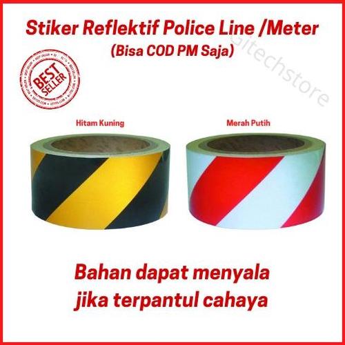 Jual Stiker Reflektif Stiker Reflektor Hitam Kuning Merah Putih Police ...