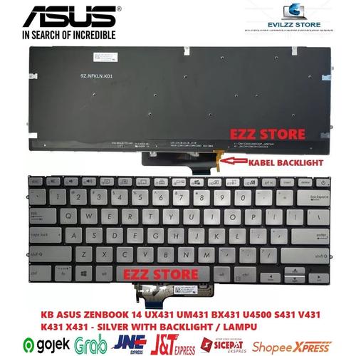 Jual KEYBOARD ASUS ZENBOOK 14 UX431 UX431DA UX431F UX431FA SILVER ...