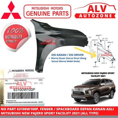 Jual FENDER SPACKBOARD DEPAN KANAN ORIGINAL Mitsubishi Pajero ...
