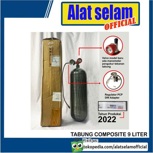 Jual Scuba Tank Tabung Composite Carbon 9Liter PCP Breathing Apparatus ...