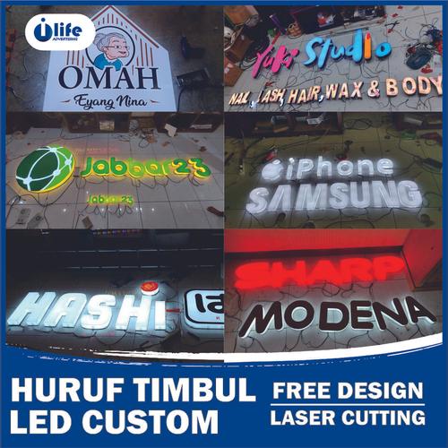 Jual Huruf Timbul Akrilik / Acrylic 3D Nyala LED / letter sign Outdoor ...