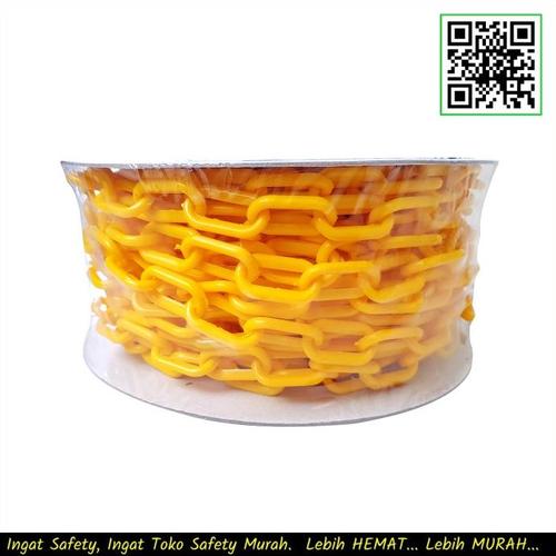 Jual Rantai Plastik PVC / Cone Chain / 6 mm x 25 m Penghubung Traffic ...
