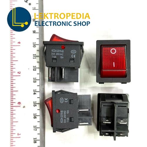 Jual Saklar Besar on off 4pin 30A BAGUS 4p 4 pin Switch Merah lampu ...