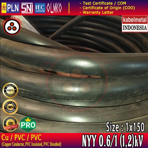 Jual Kabel NYY 1x150 mm2 KABEL METAL /1 x 150 mm2/1x150mm2/1x150 mm ...