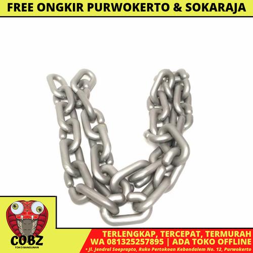 Jual 5/16 IN / NM Rantai Plastik PVC Talang Motor Anjing 9 MM Silver ...